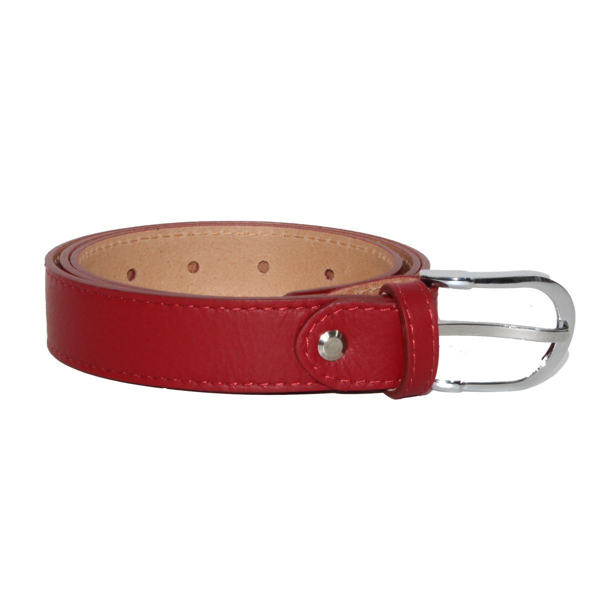 Ladies Red Luxury Leather Belt – A to Z Leather