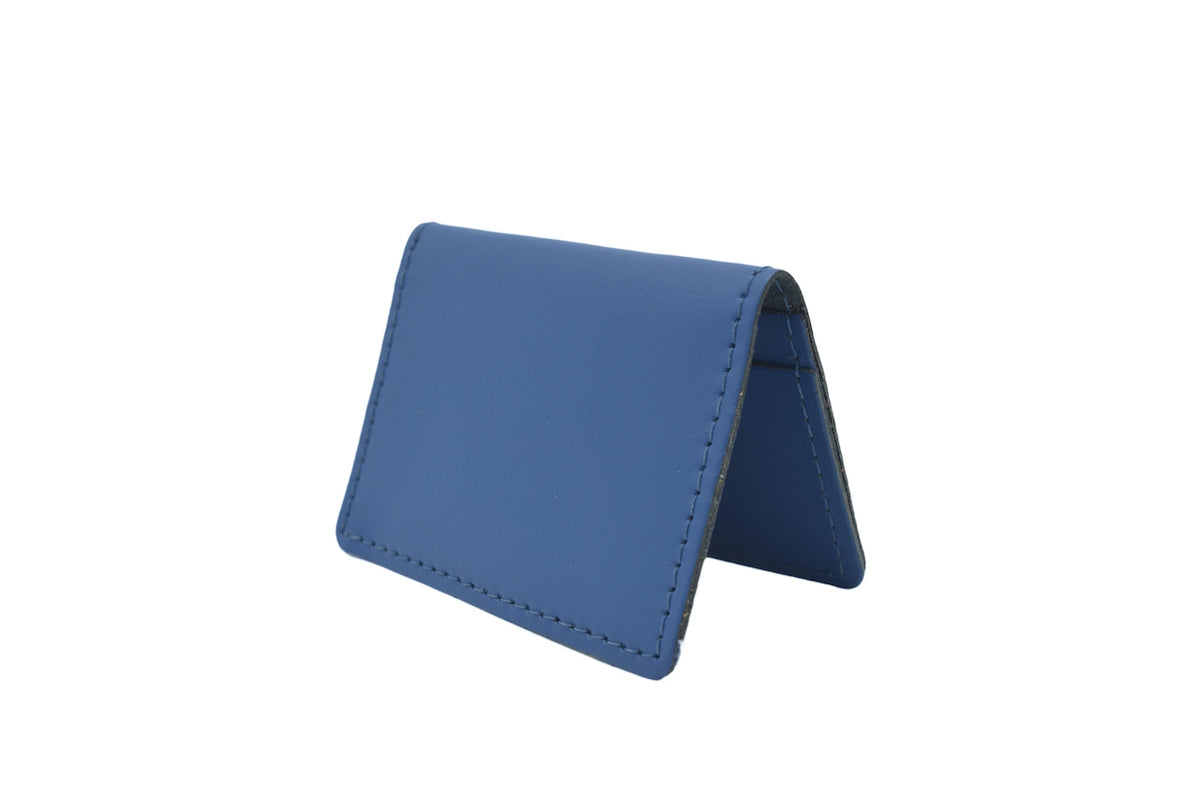 Royal Blue Leather Card Holder - Sharp – A to Z Leather